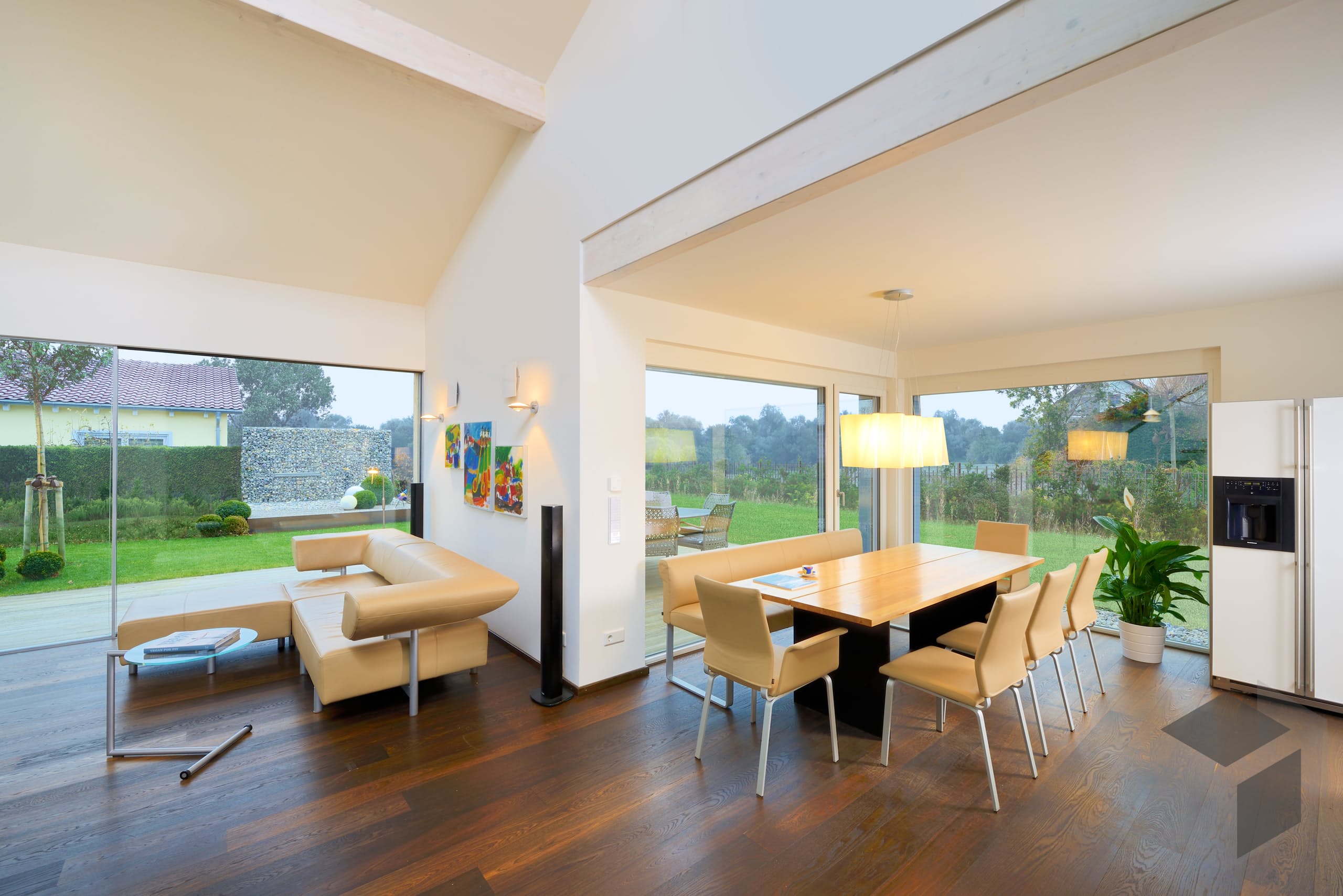 Einfamilienhaus Bungalow Satteldach von Baufritz | Fertighaus.de