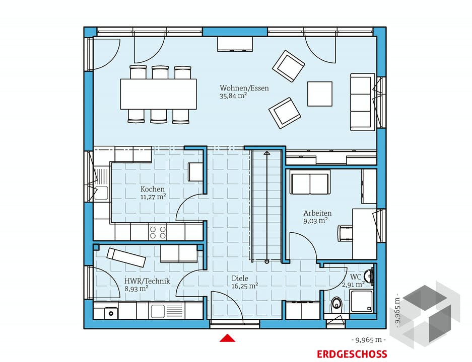 Einfamilienhaus Cubus 167 von Hanse Haus | Fertighaus.de