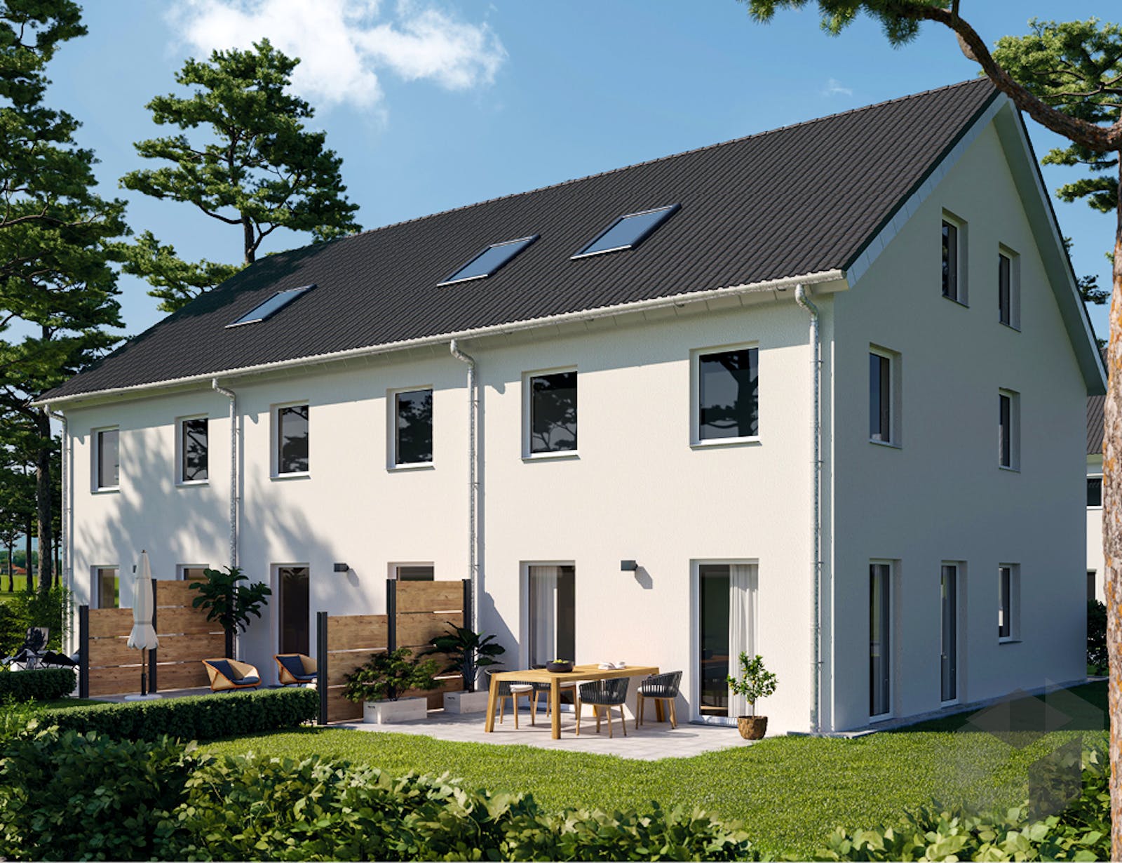 Mehrfamilienhaus ICON S Reihenhaus mit Satteldach von Dennert ...