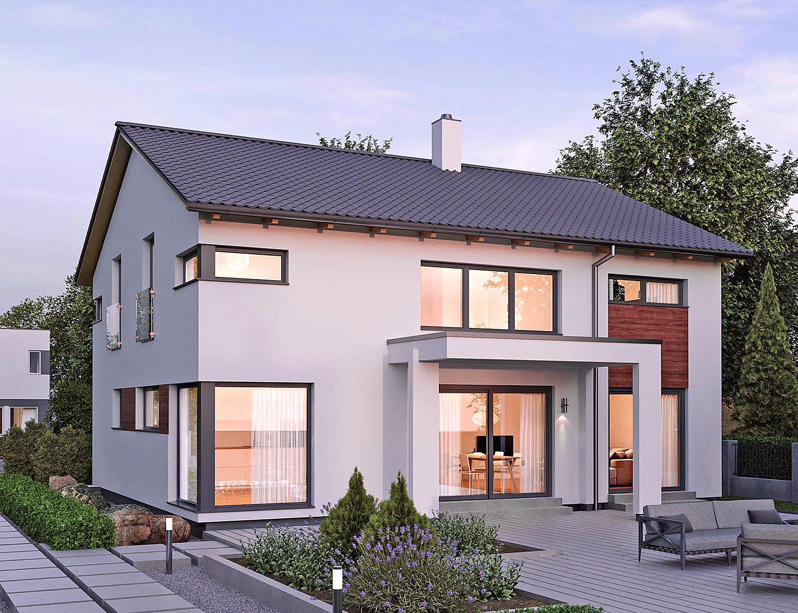 Einfamilienhaus ELK HAUS 189 Satteldach 25° von ELK Fertighaus ...