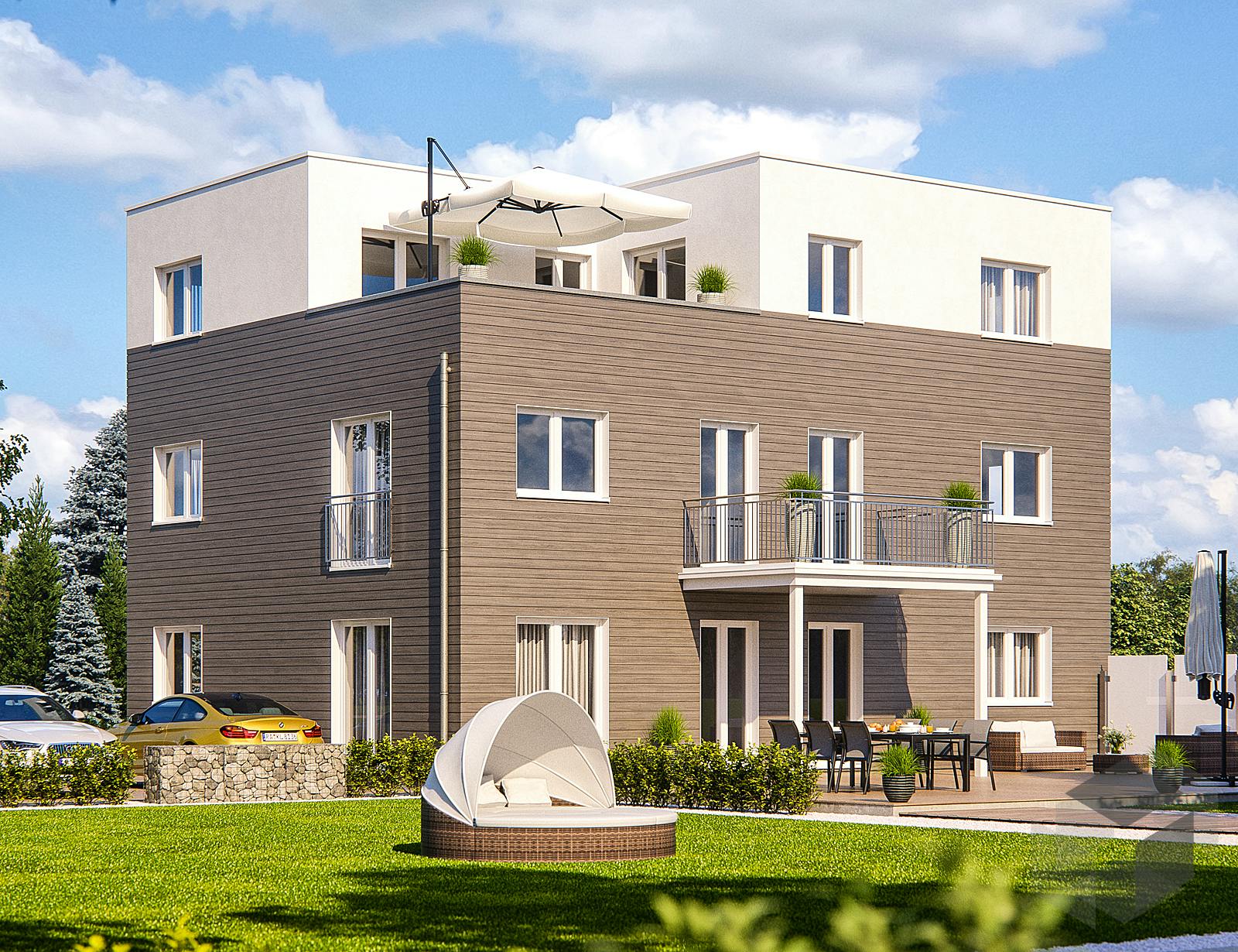 Haas Fertigbau - Mehrfamilienhäuser - Haas Mehrfamilienhaus mit 3 ...