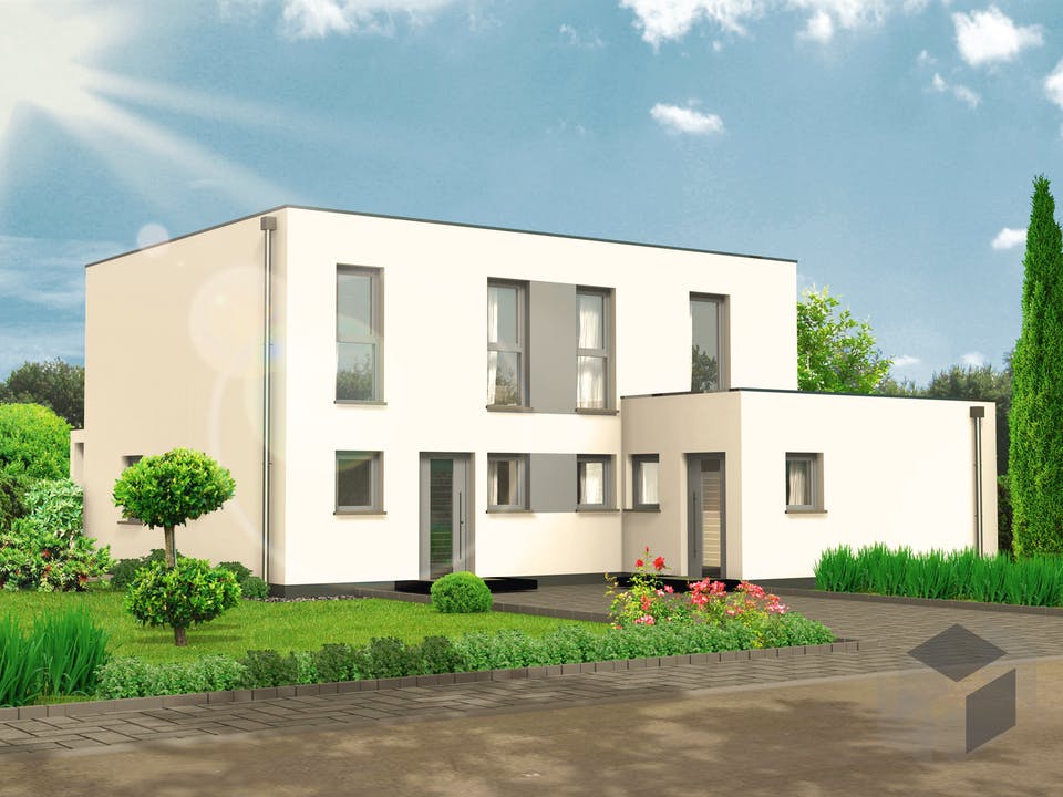 Zweifamilienhaus Kubus 25.18 (out) von hebelHAUS | Fertighaus.de