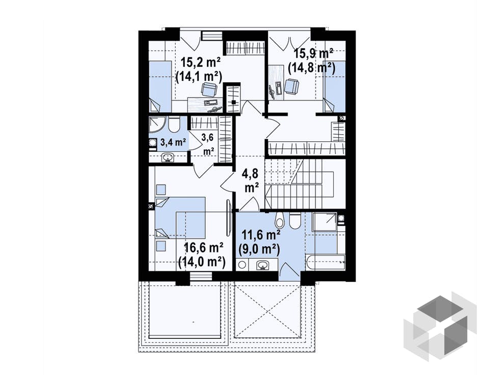 Doppelhaus ZB21 von HLS Bau | Fertighaus.de