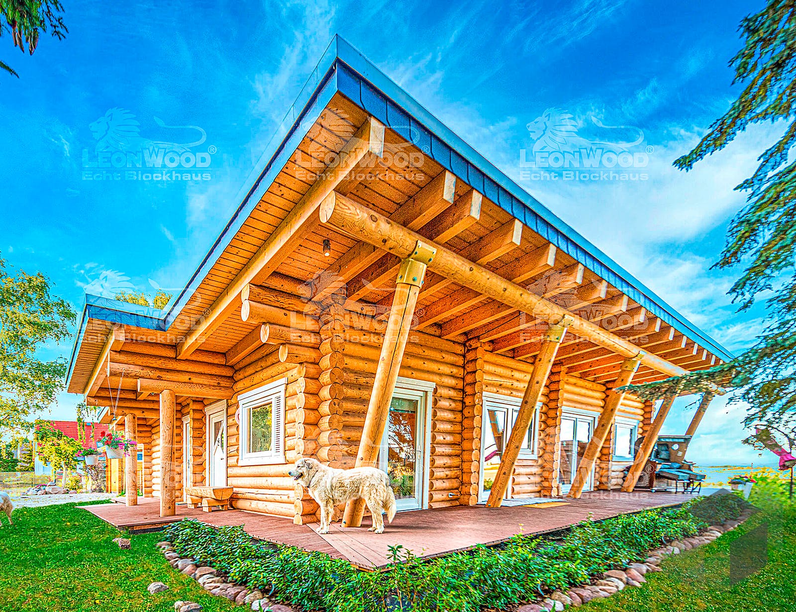 LéonWood® Holz-Blockhaus - Mikado bel Etage | Preisinfo
