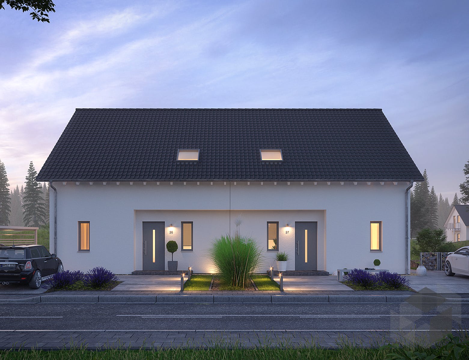 Doppelhaus TwinStyle 15.01 S von massa haus | Fertighaus.de