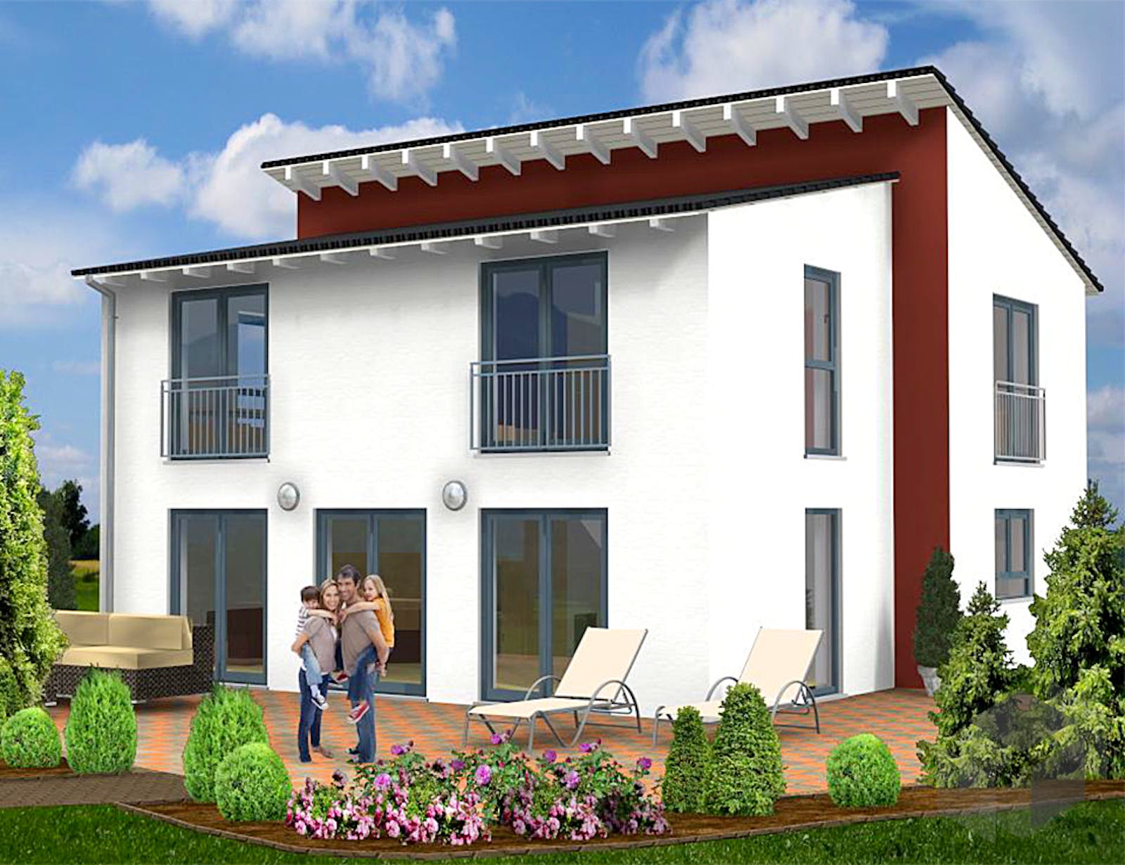 Stein auf Stein Massivhaus - Haus mit Pultdach Variante 2 | Preisinfo