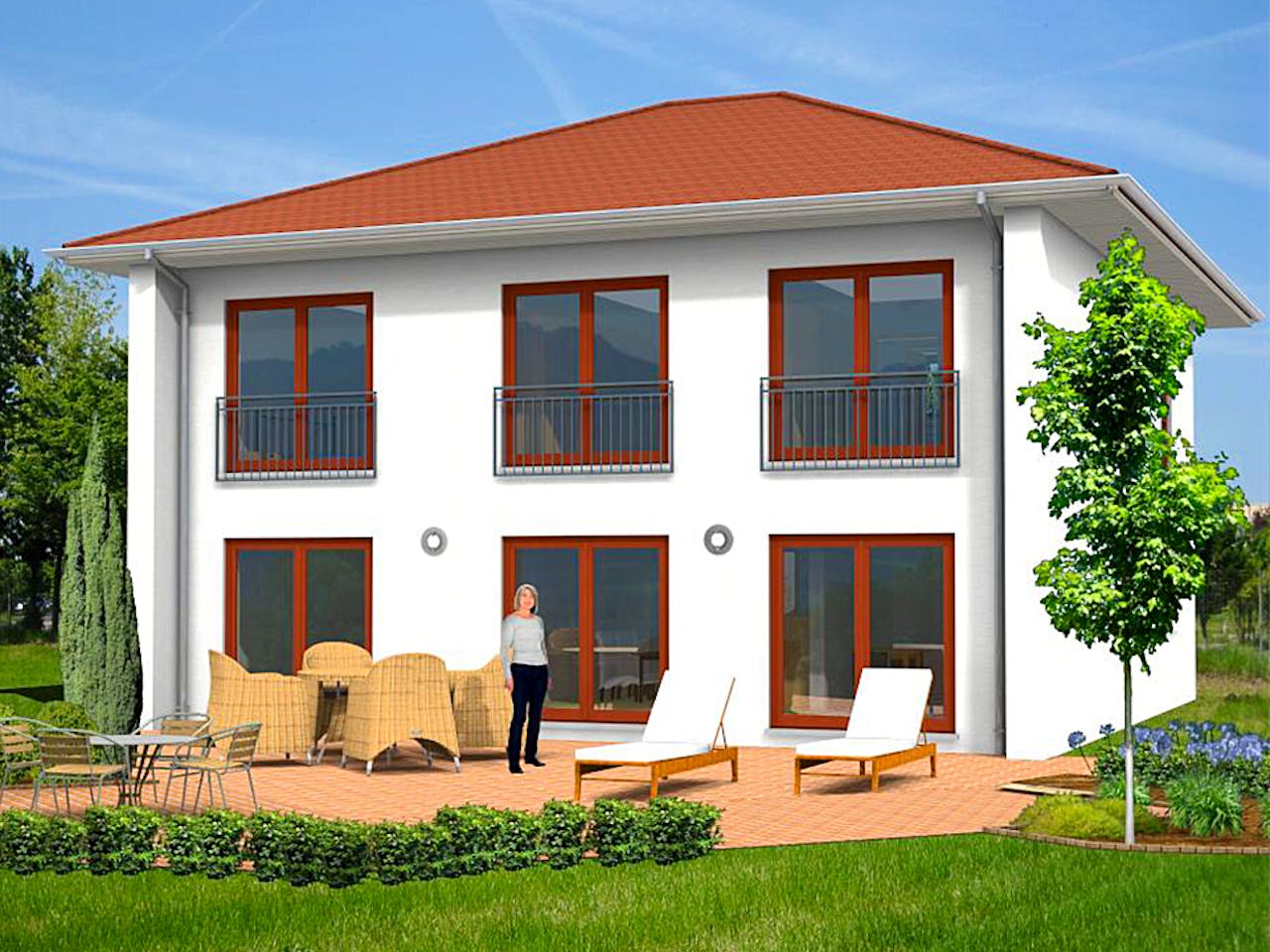 Stein auf Stein Massivhaus - Haus mit Walmdach Variante 4 | Preisinfo