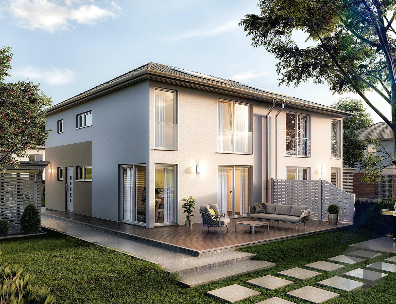 Doppelhaus DH Aura 136 von Town & Country Haus Deutschland | Fertighaus.de