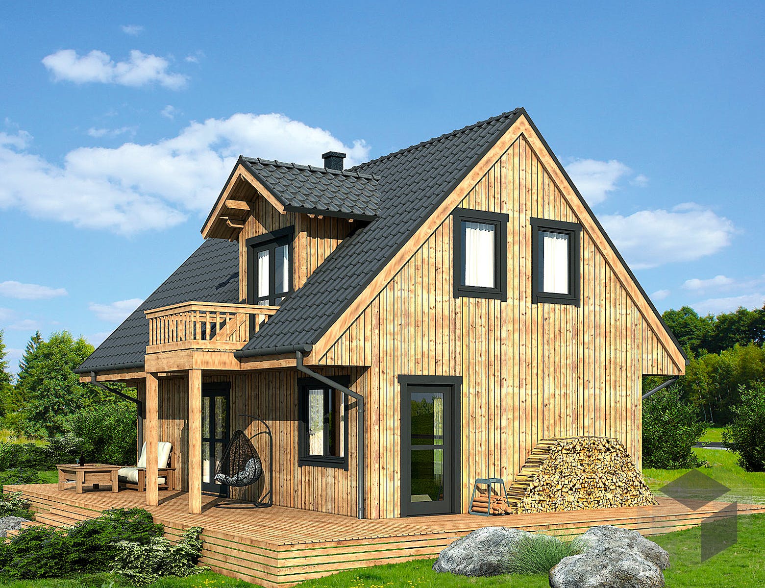 Einfamilienhaus Fjord Premium von Thule Blockhaus | Fertighaus.de